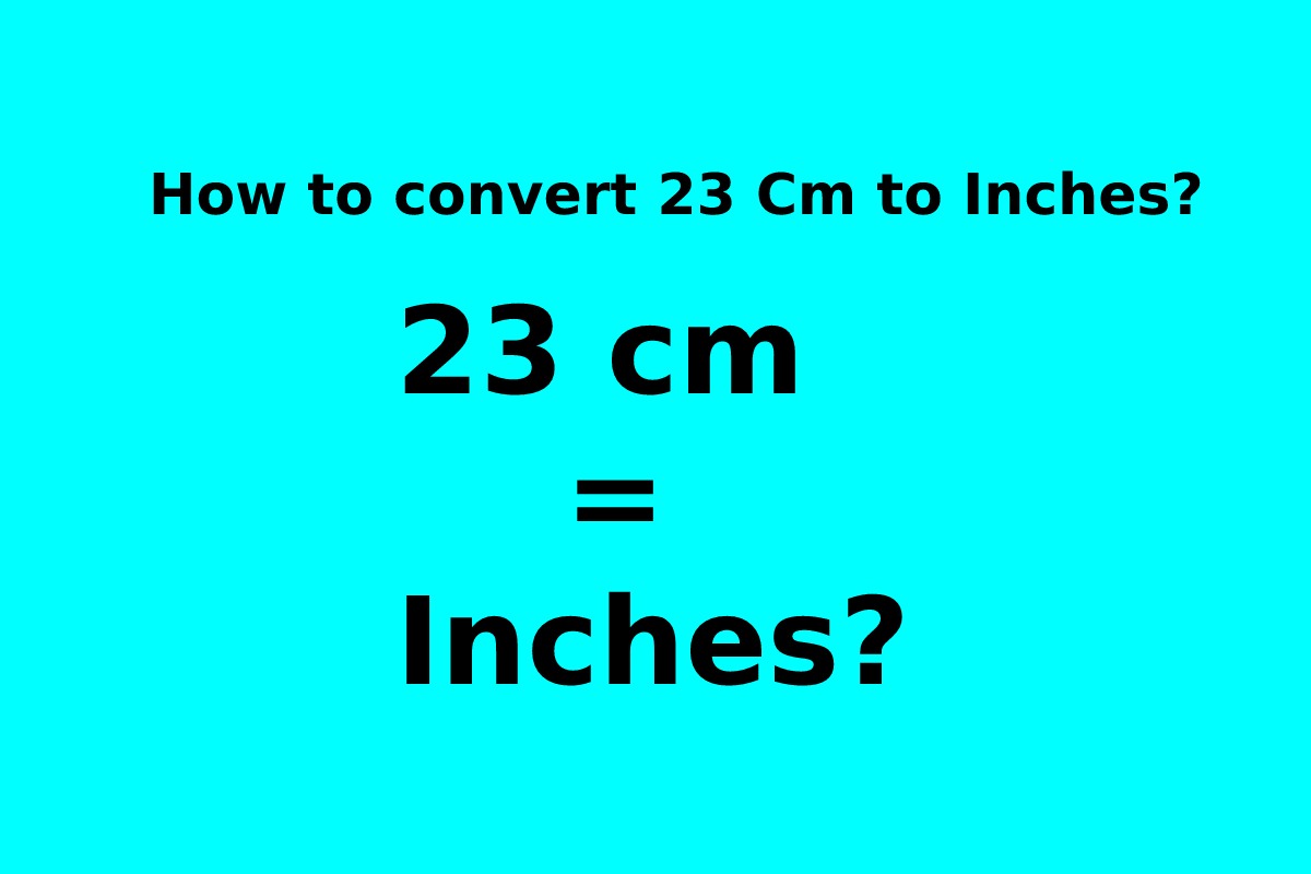 How To Convert 23 Cm To Inches 